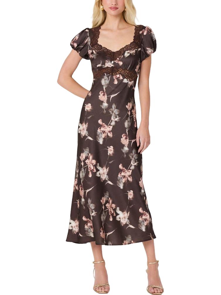 ASTR THE LABEL ASTR the Label Almandina Floral Print Maxi Dress
